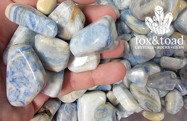 Blue Scheelite Tumbled Stones – fox&toad