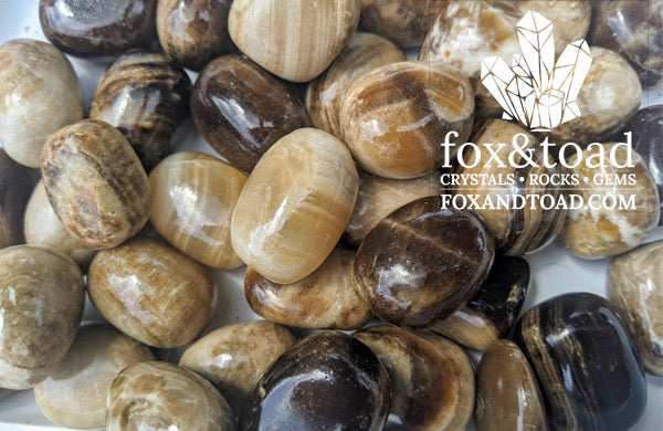 Coffee Calcite Tumbled Stones – fox&toad